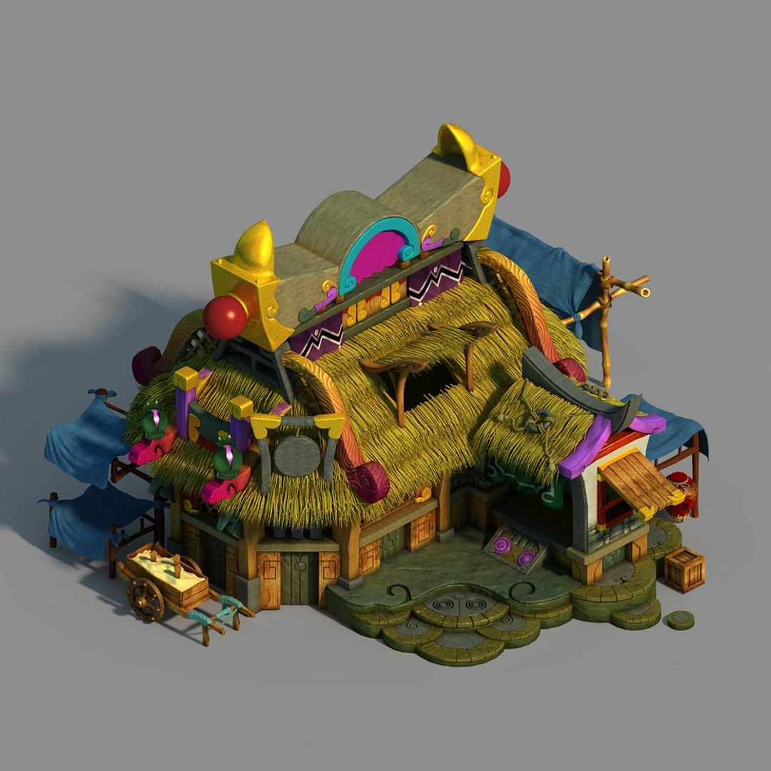 3D gang building - intermediate - TurboSquid 1452385