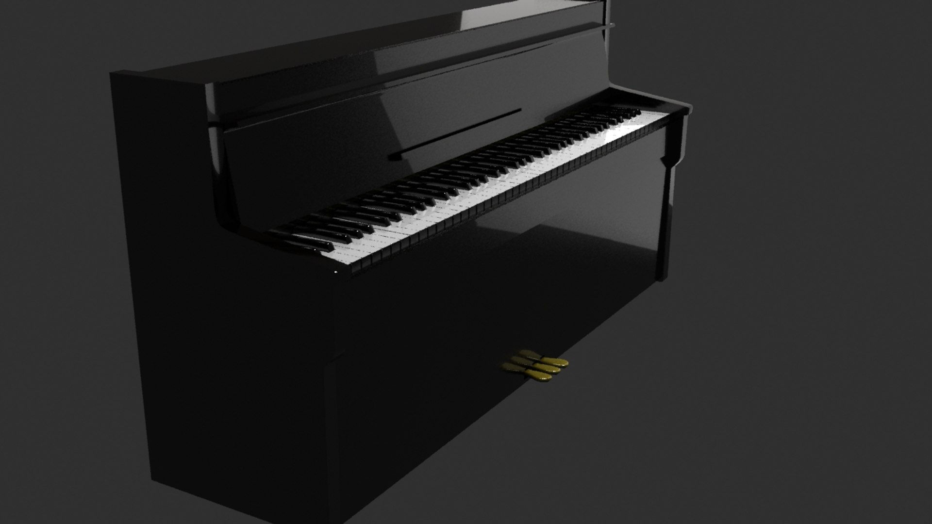 3d Model Realistic Piano Ready Animate