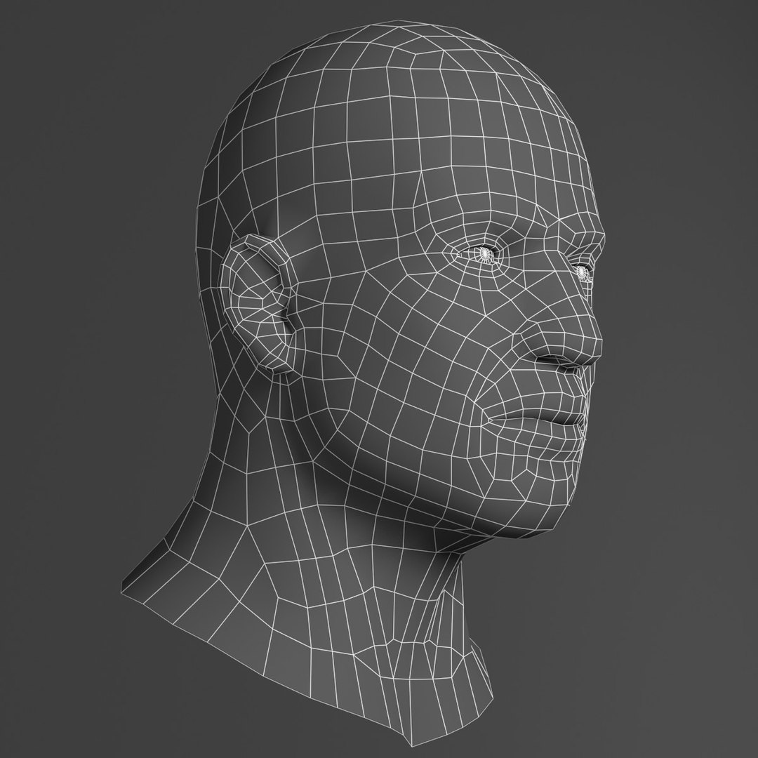human head 3d obj