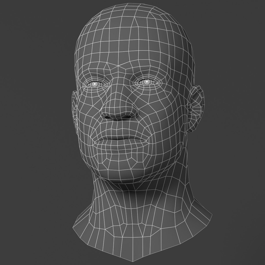 human head 3d obj