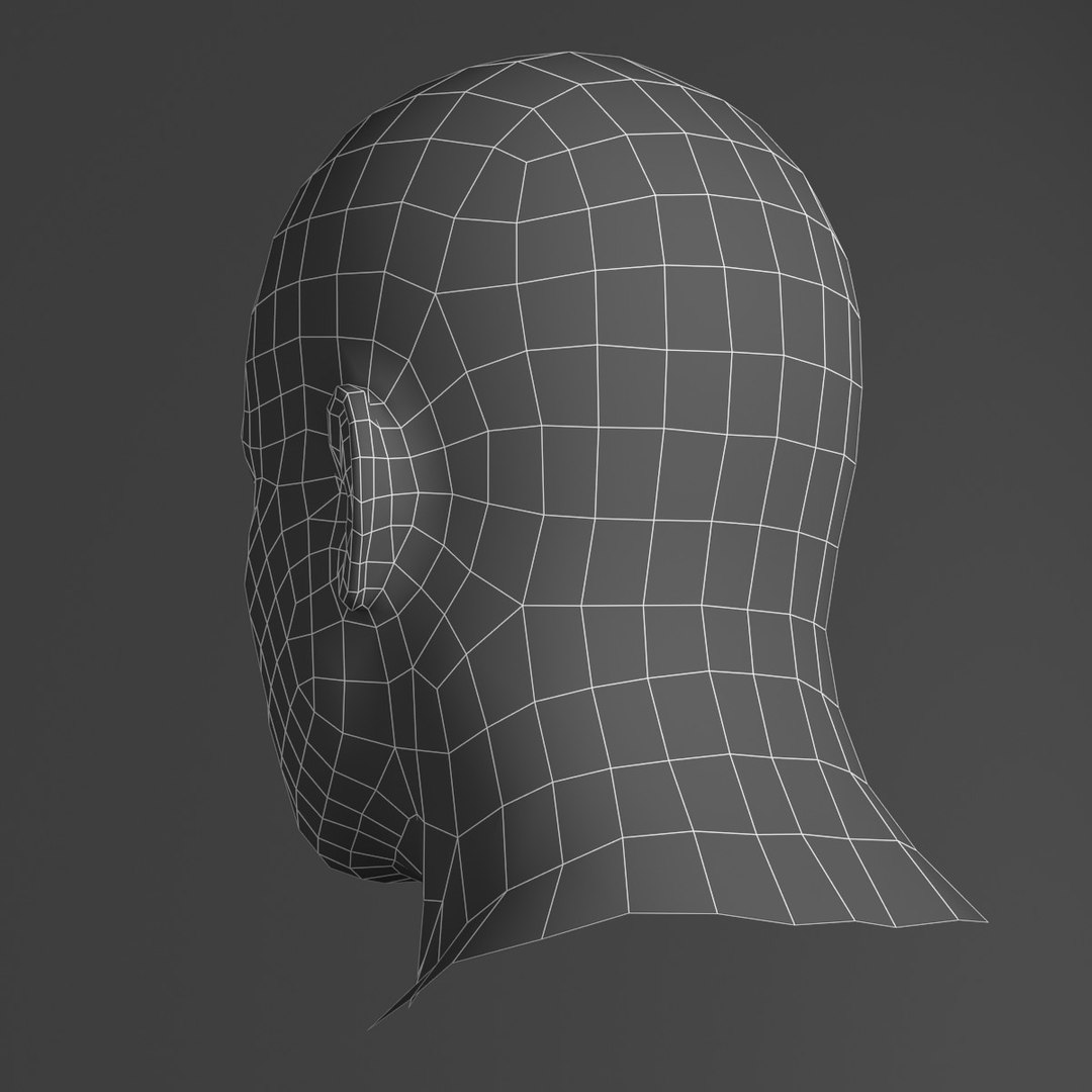 human head 3d obj