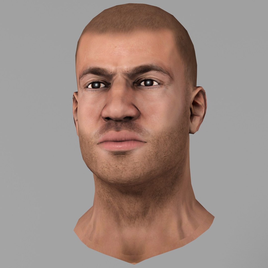 human head 3d obj