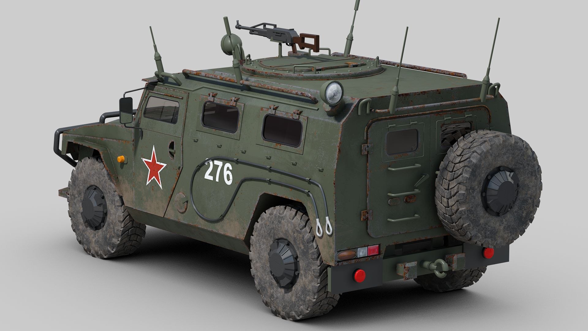 Russian Gaz 2975 Tigr 3d Max