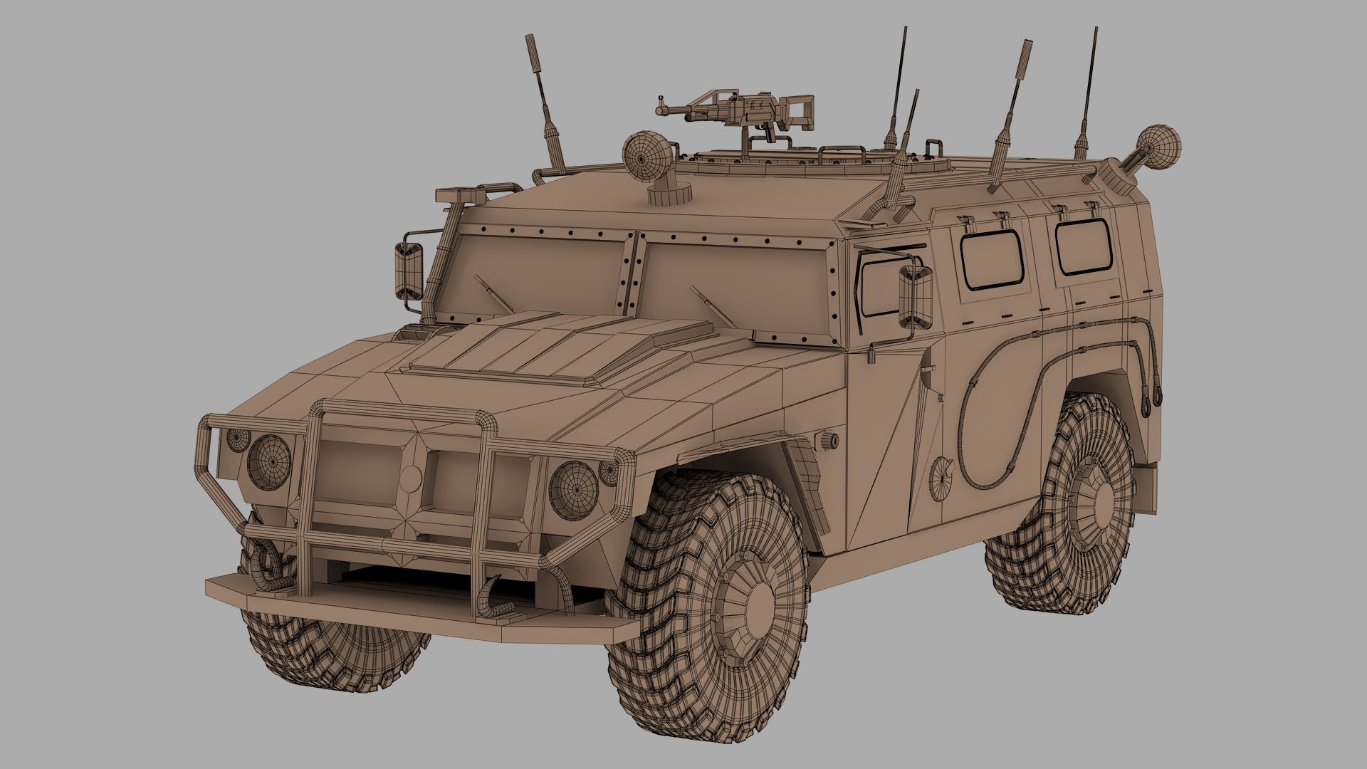 Russian Gaz 2975 Tigr 3d Max
