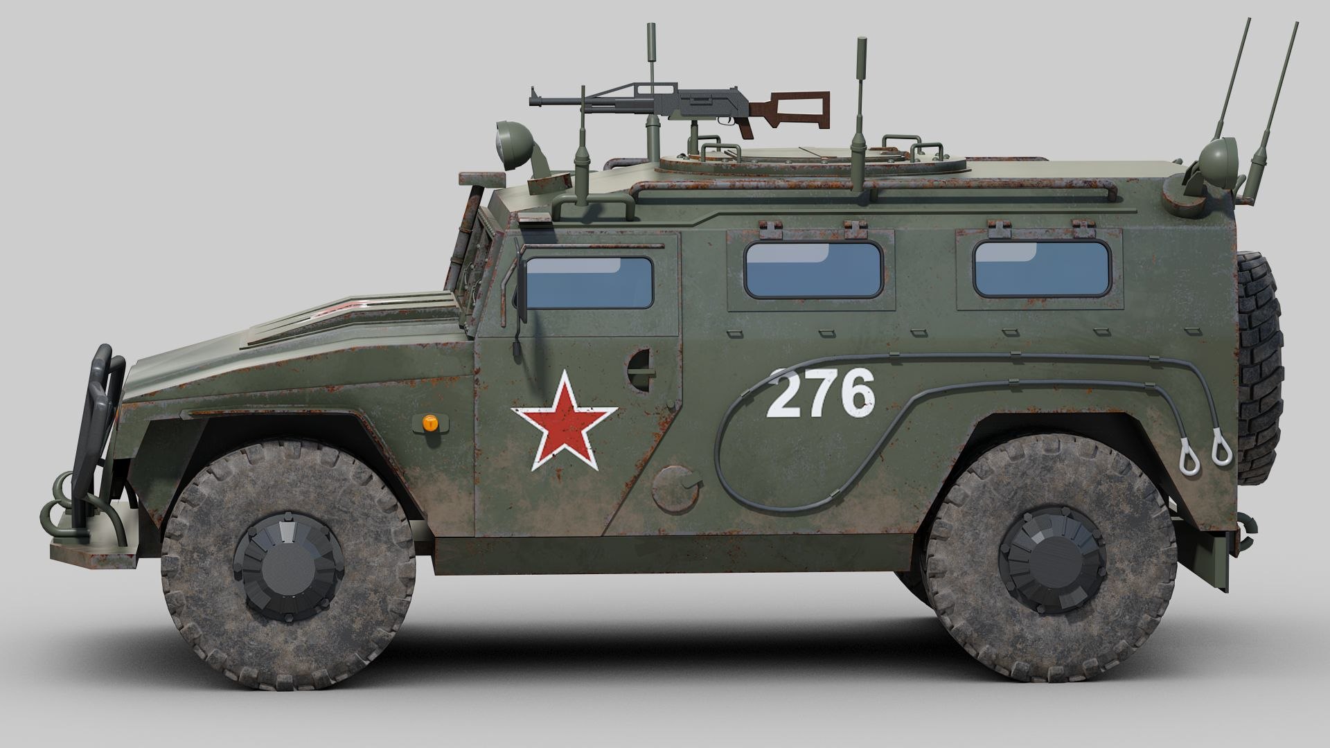Russian Gaz 2975 Tigr 3d Max