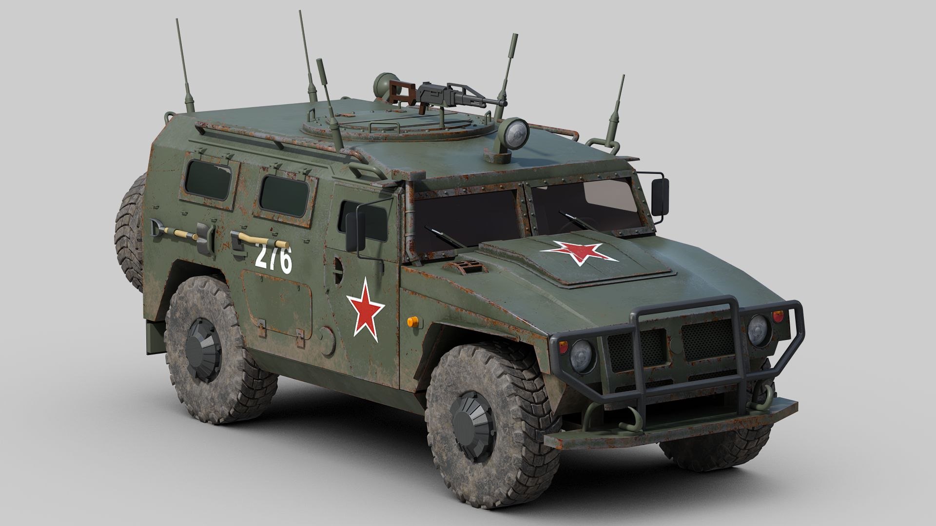 Russian Gaz 2975 Tigr 3d Max