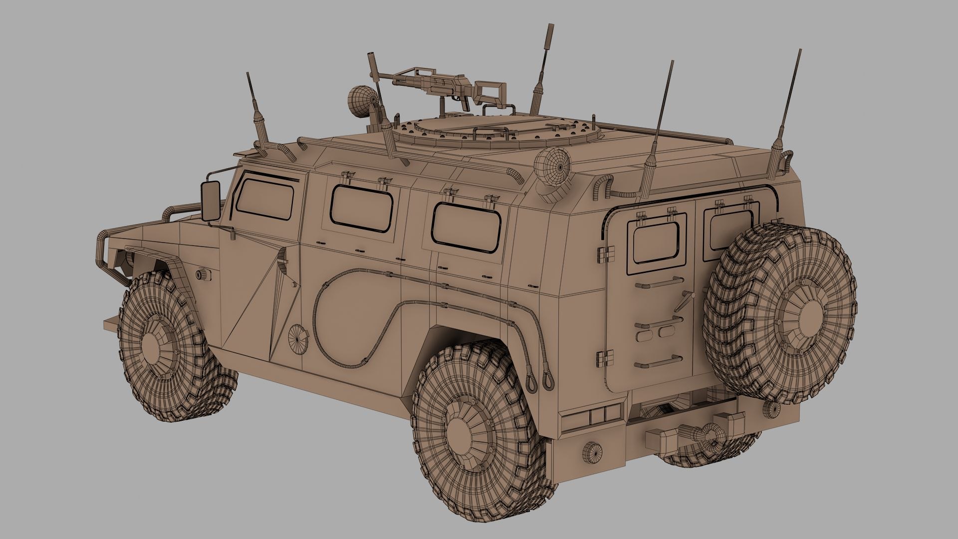 Russian Gaz 2975 Tigr 3d Max