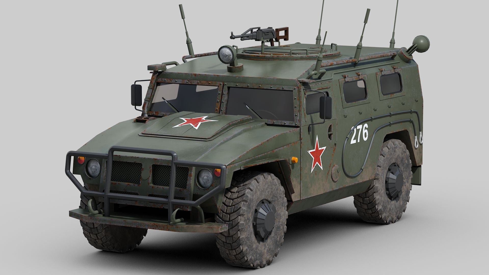 Russian Gaz 2975 Tigr 3d Max