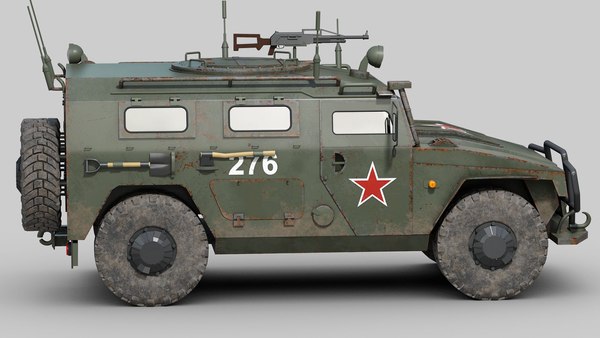 russian gaz 2975 tigr 3d max