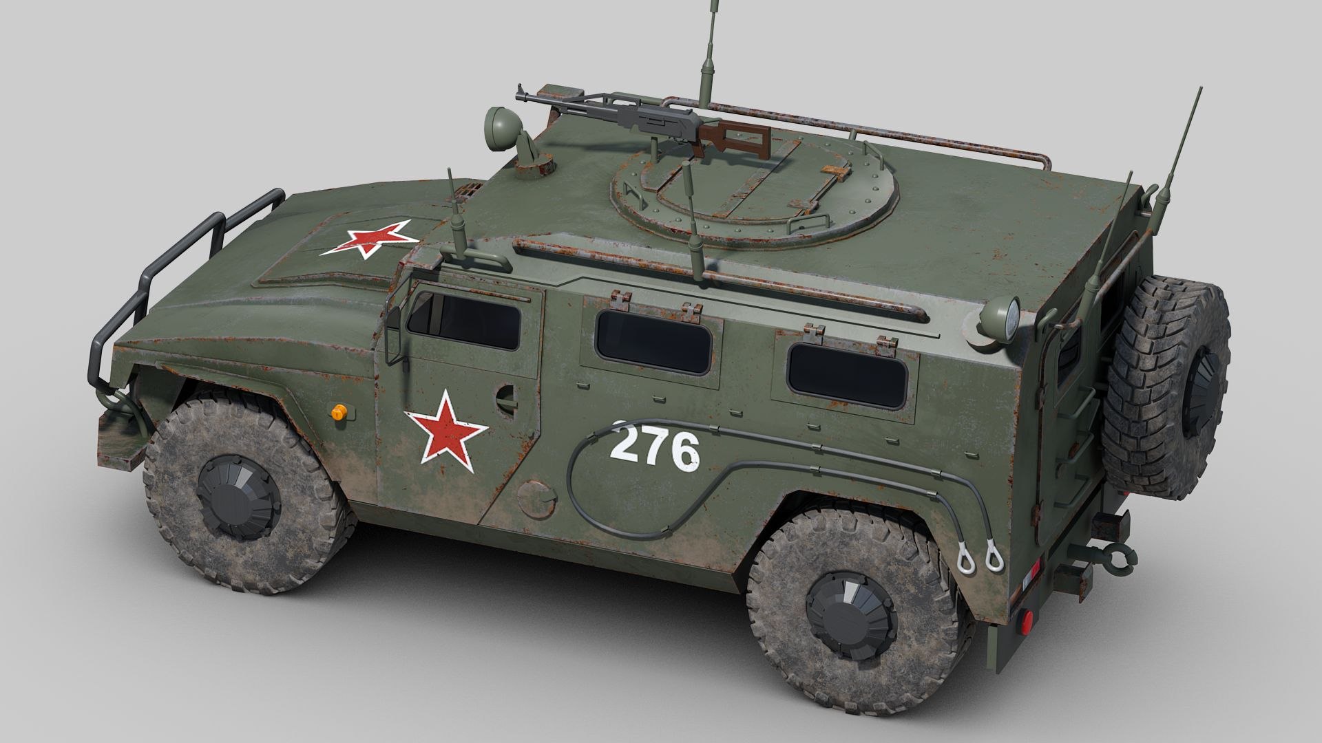 Russian Gaz 2975 Tigr 3d Max