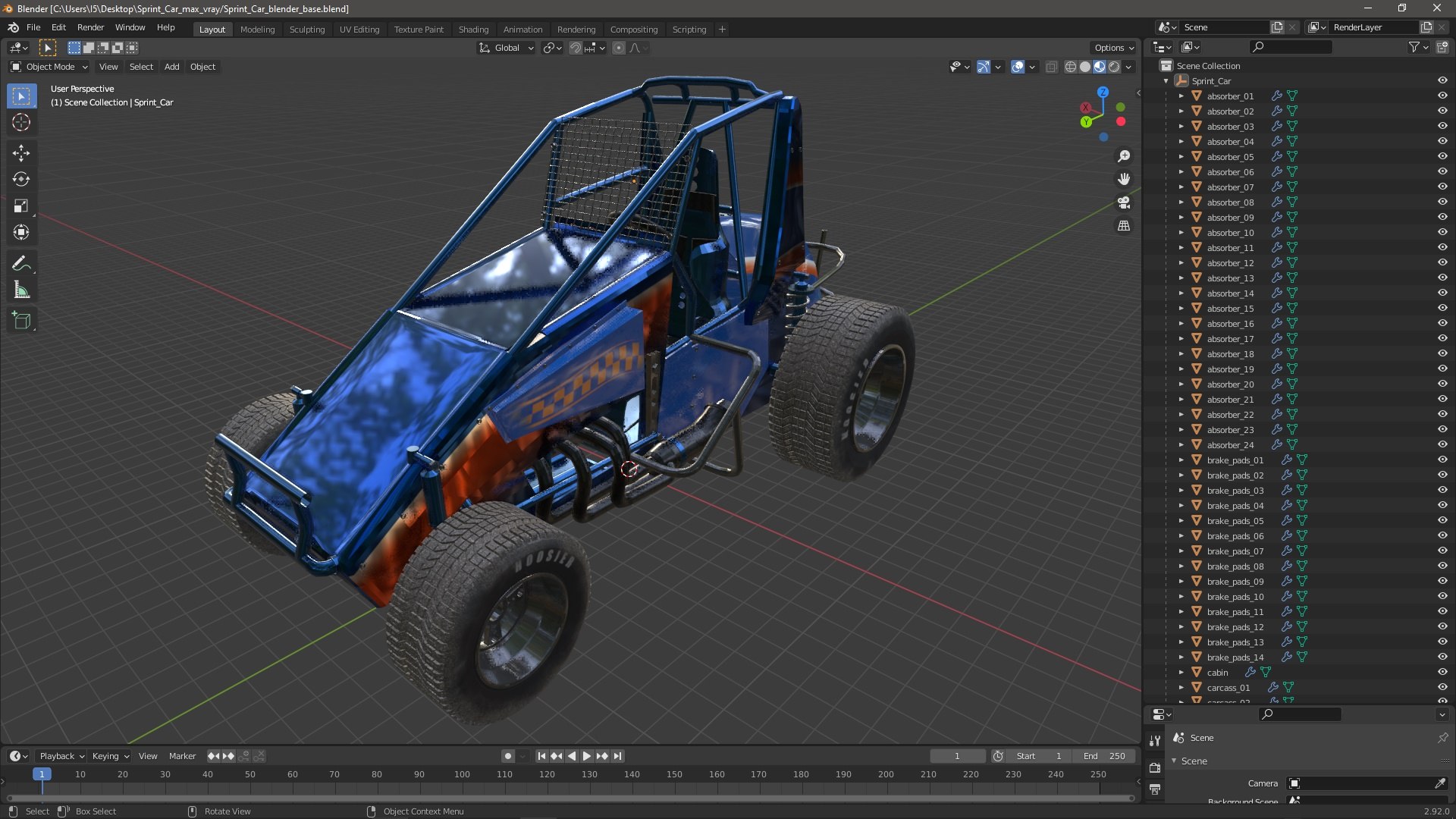 Sprint Car 3D Model - TurboSquid 2209156