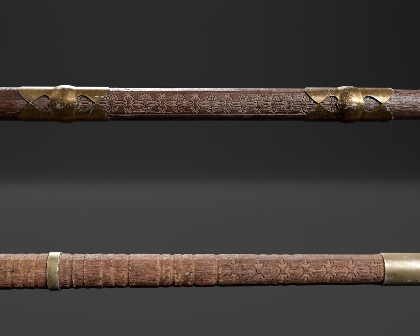 3D Asian Weapon - Sunkaku Jumonji Set - TurboSquid 2251657