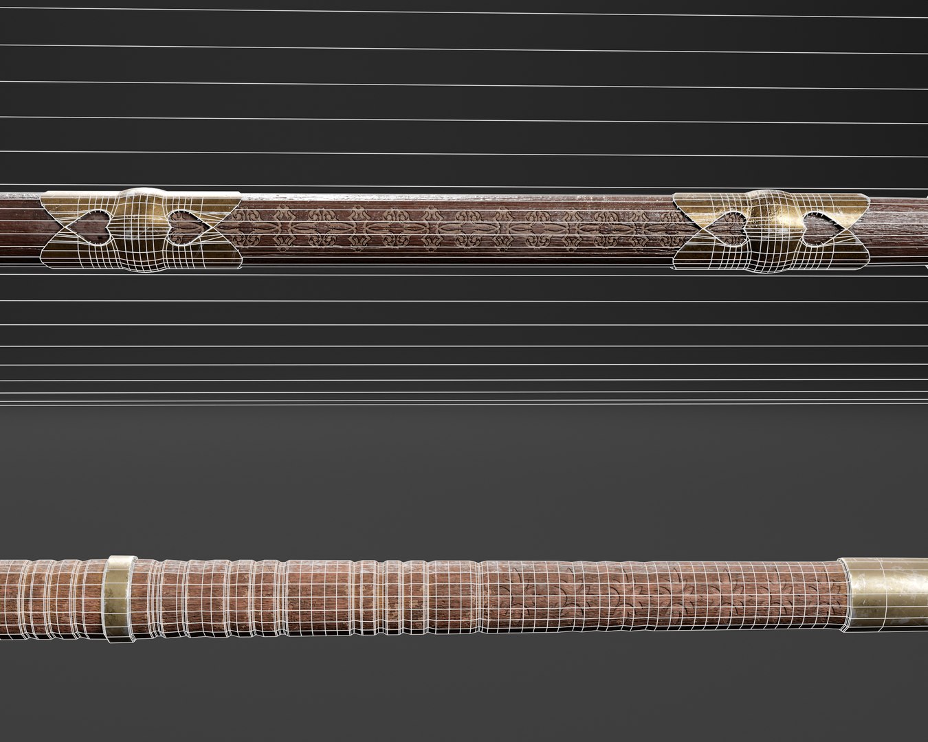 3D Asian Weapon - Sunkaku Jumonji Set - TurboSquid 2251657