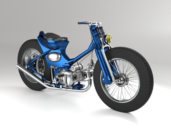 modelo 3d Moto modificada entrecortada - TurboSquid 2260140