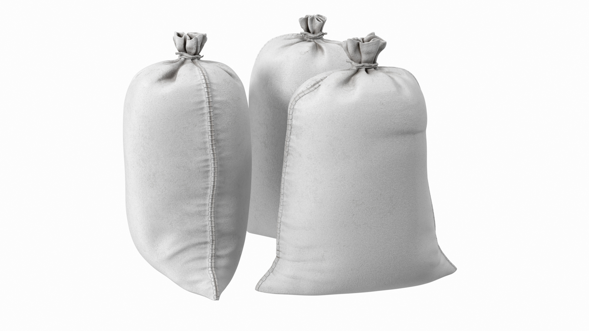 3D White Polypropylene Sandbags - TurboSquid 1780556