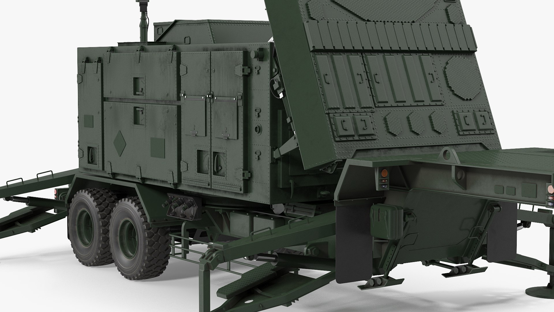 3D patriot radar mpq53 green - TurboSquid 1611756