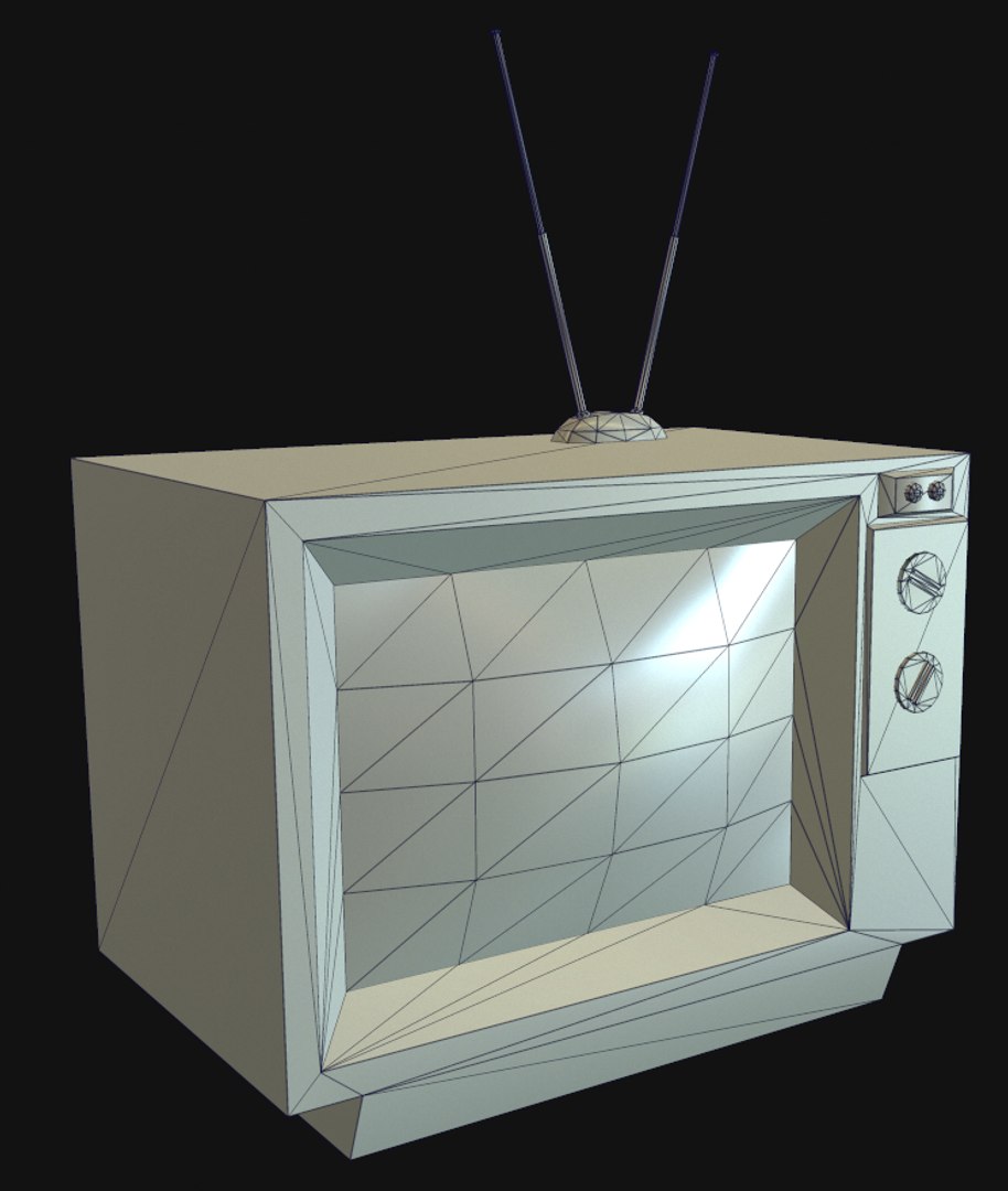 Free Old Tv-set 3d Model