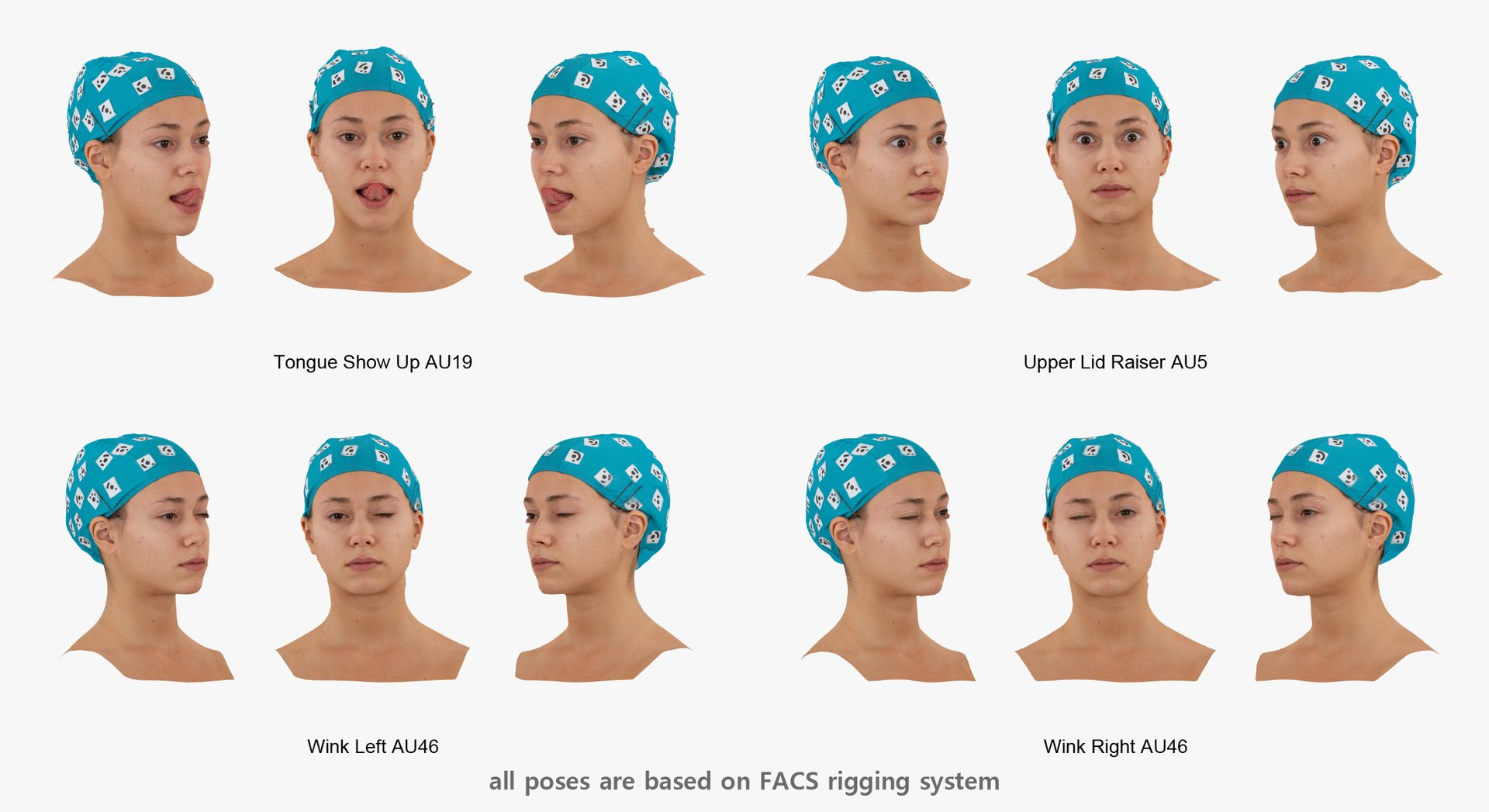 Freya Real Head Full Expression Set 56 RAW Scans Collection Model ...