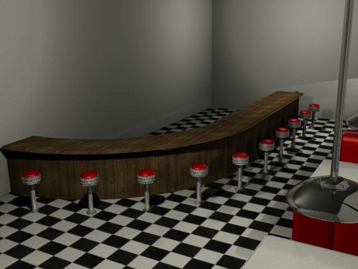 3d diner model