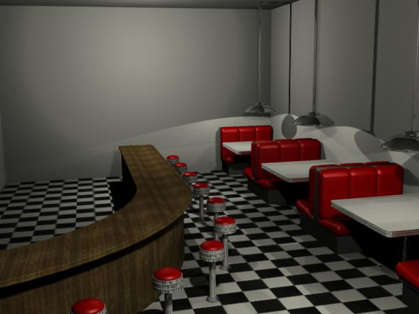 3d diner model