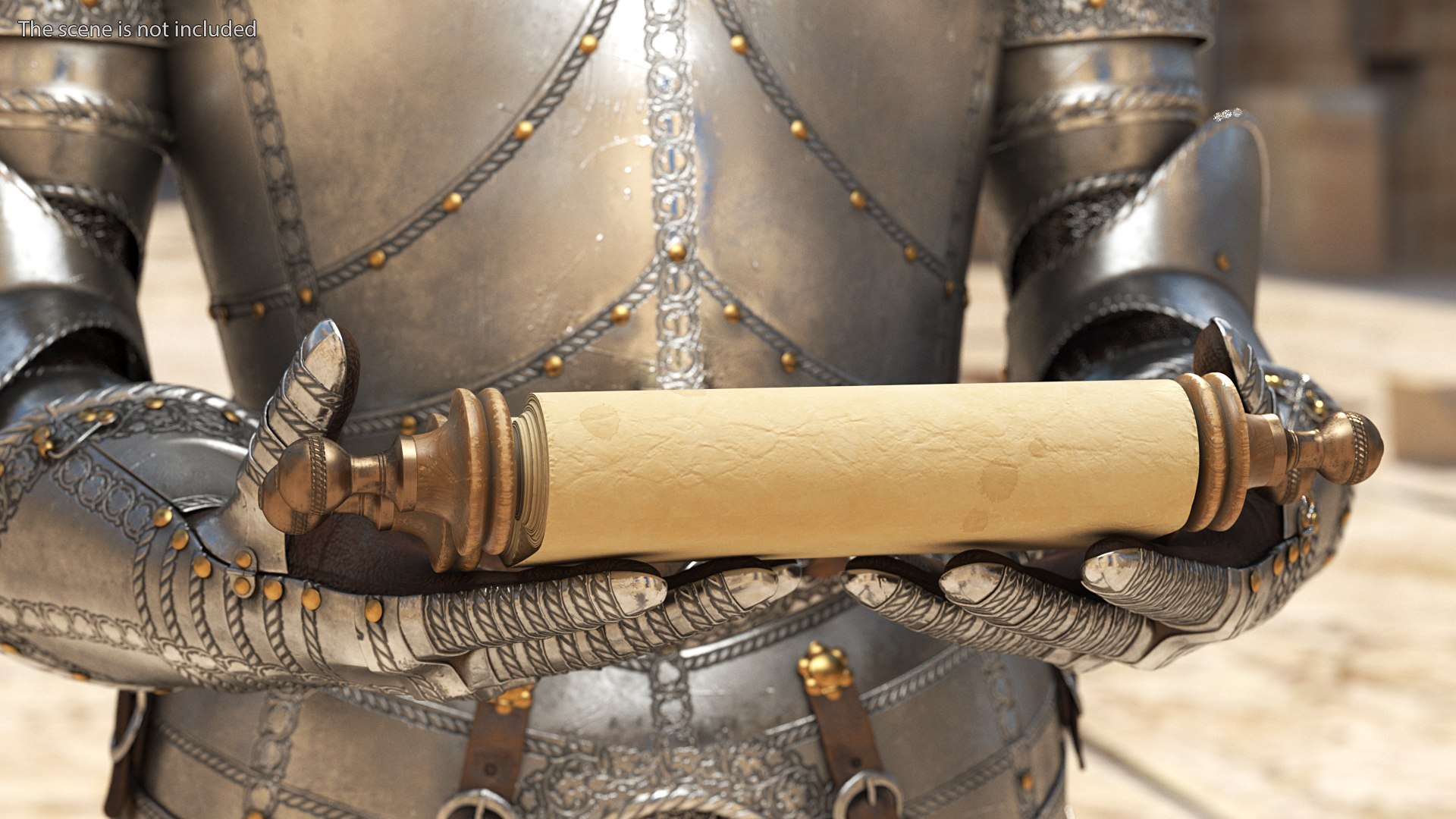 Rolled Up Paper Scroll Old 3D Model - TurboSquid 1781642