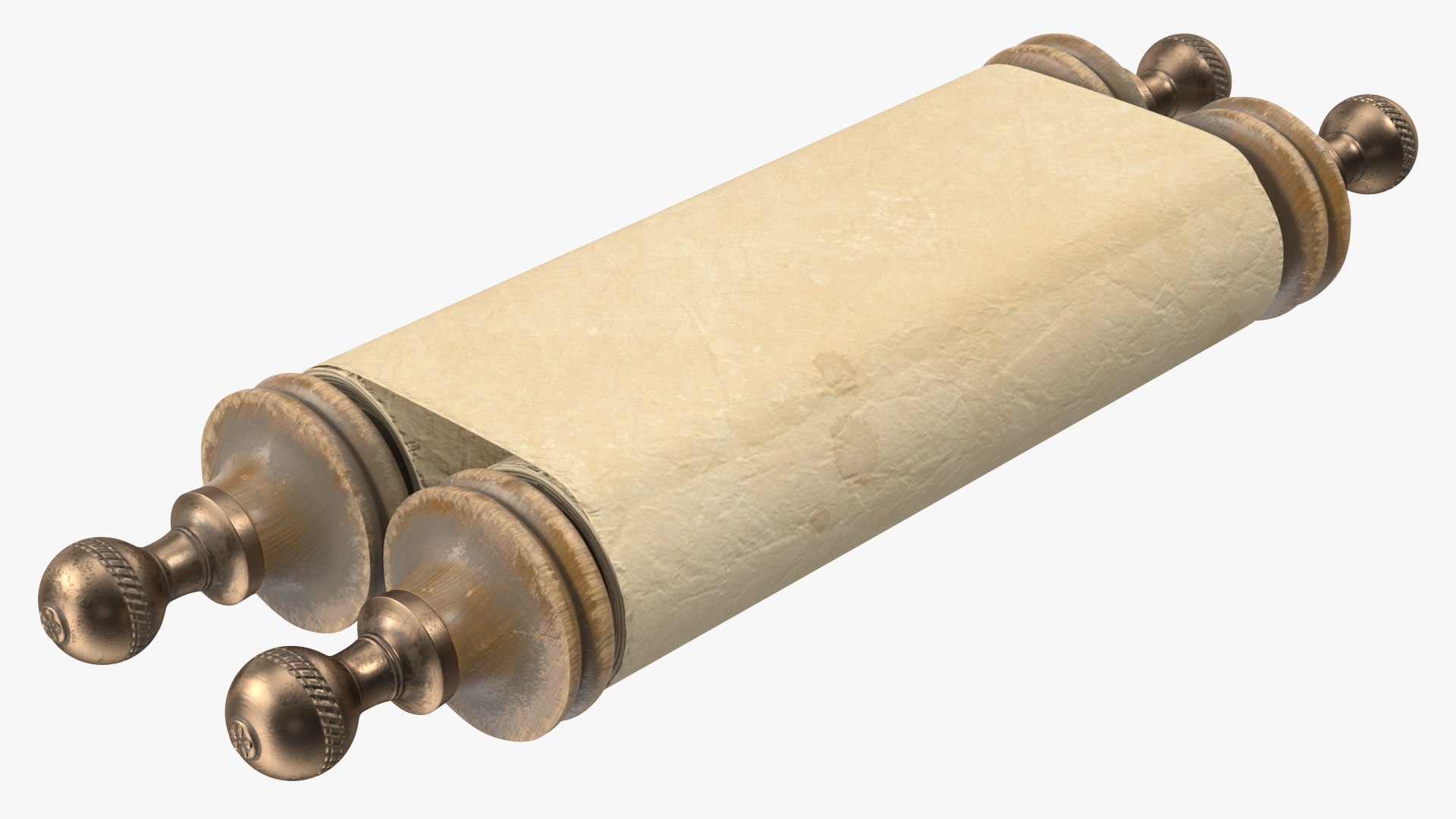 Rolled Up Paper Scroll Old 3D Model - TurboSquid 1781642