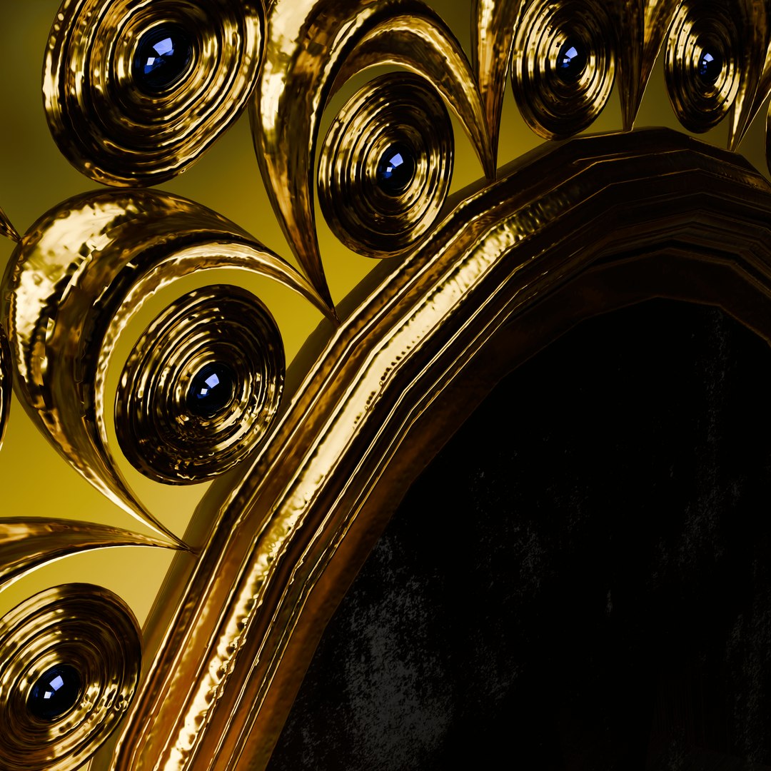 3D Miroir Ancien En Laiton Sculpte - TurboSquid 2307654