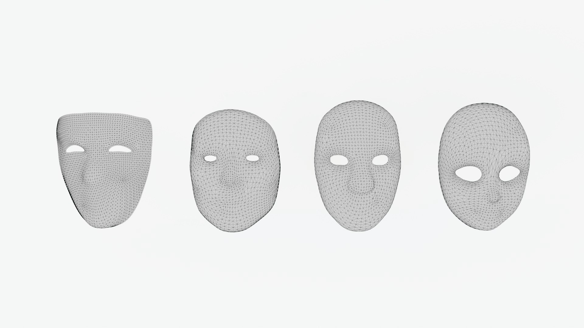 Human Masks Collection Smooth - 3D Assets 3D Model - TurboSquid 1880005