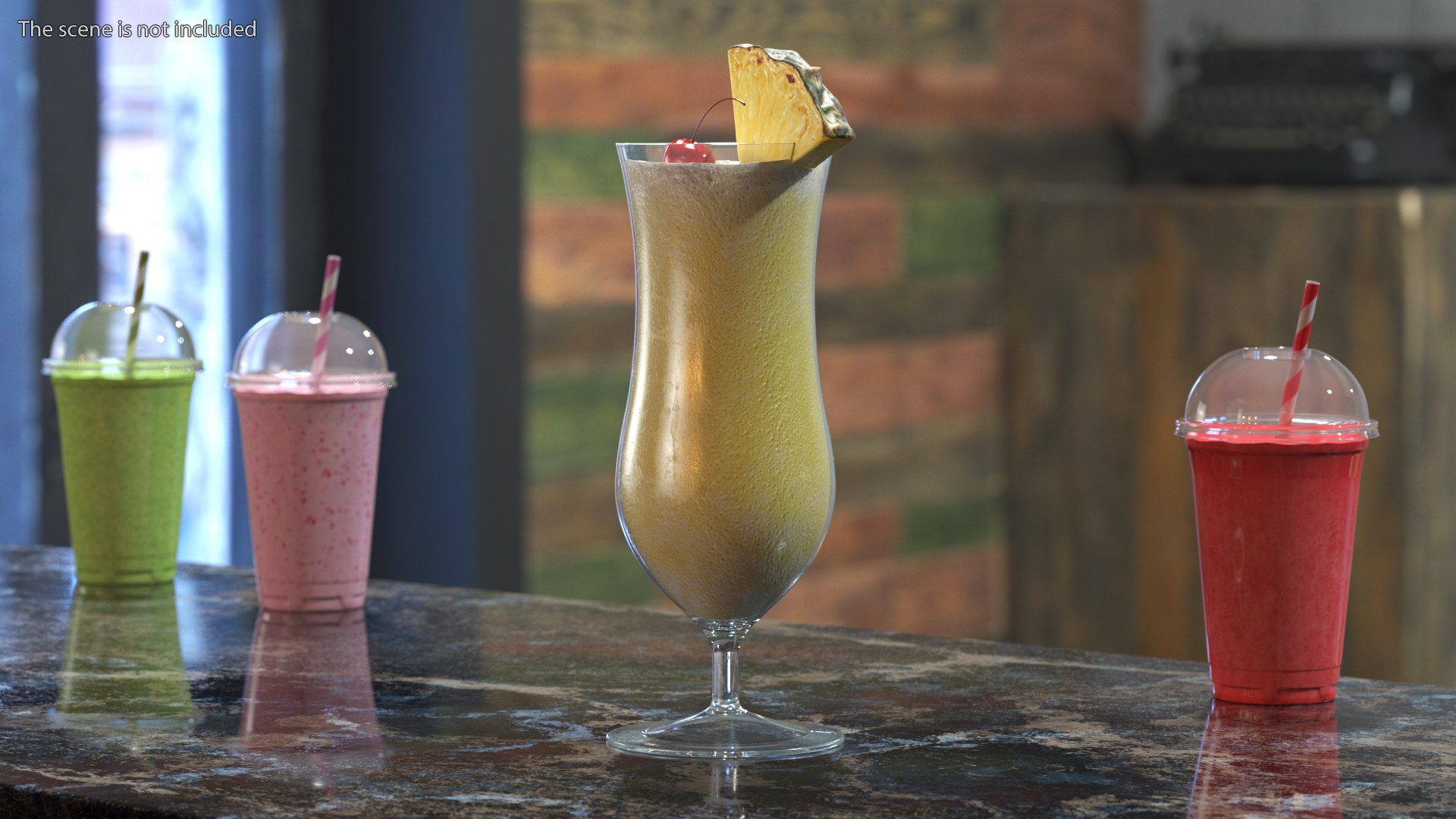 3D Model Cocktail Pina Colada - TurboSquid 2128410