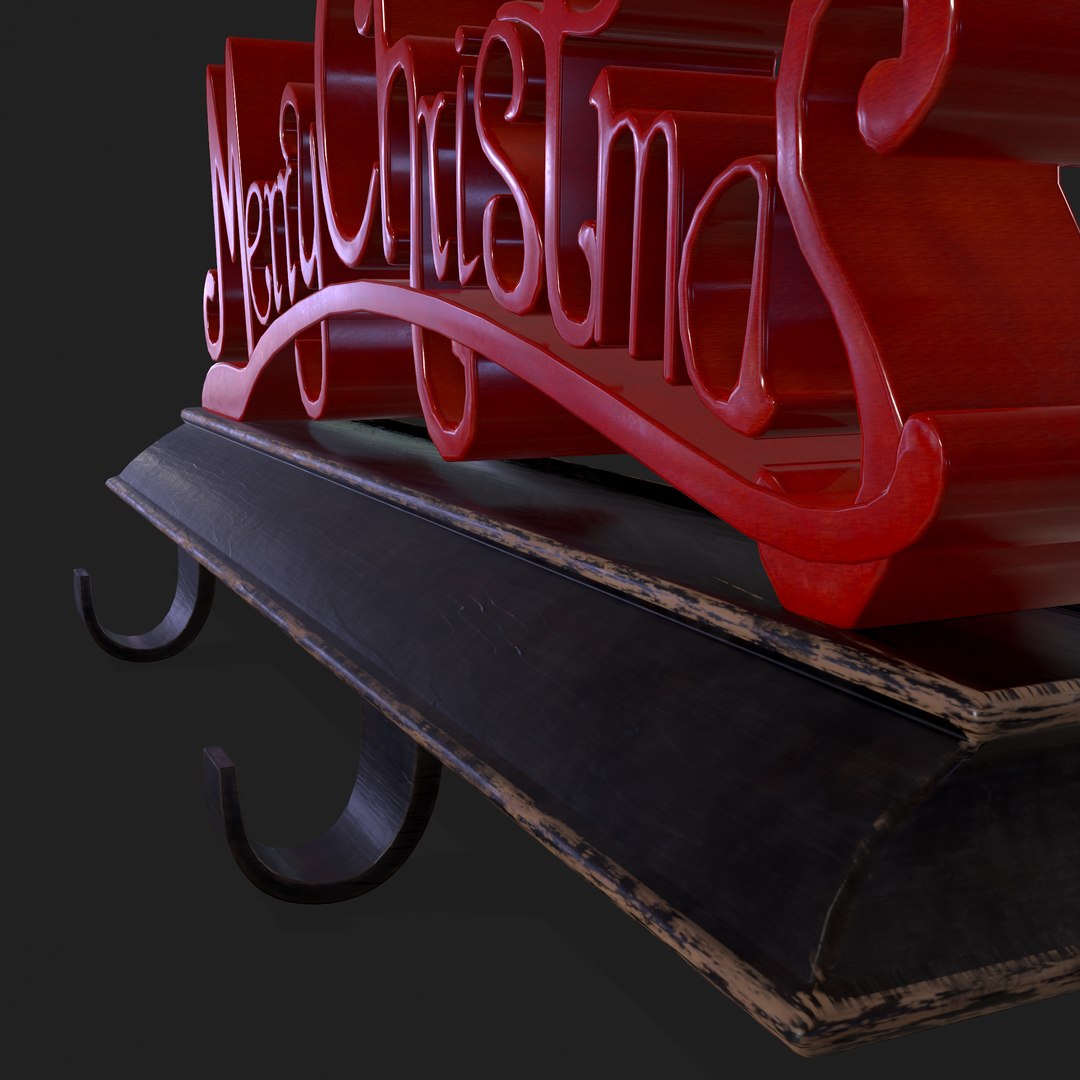 Merry Christmas Stocking Stand 3D model - TurboSquid 1836189