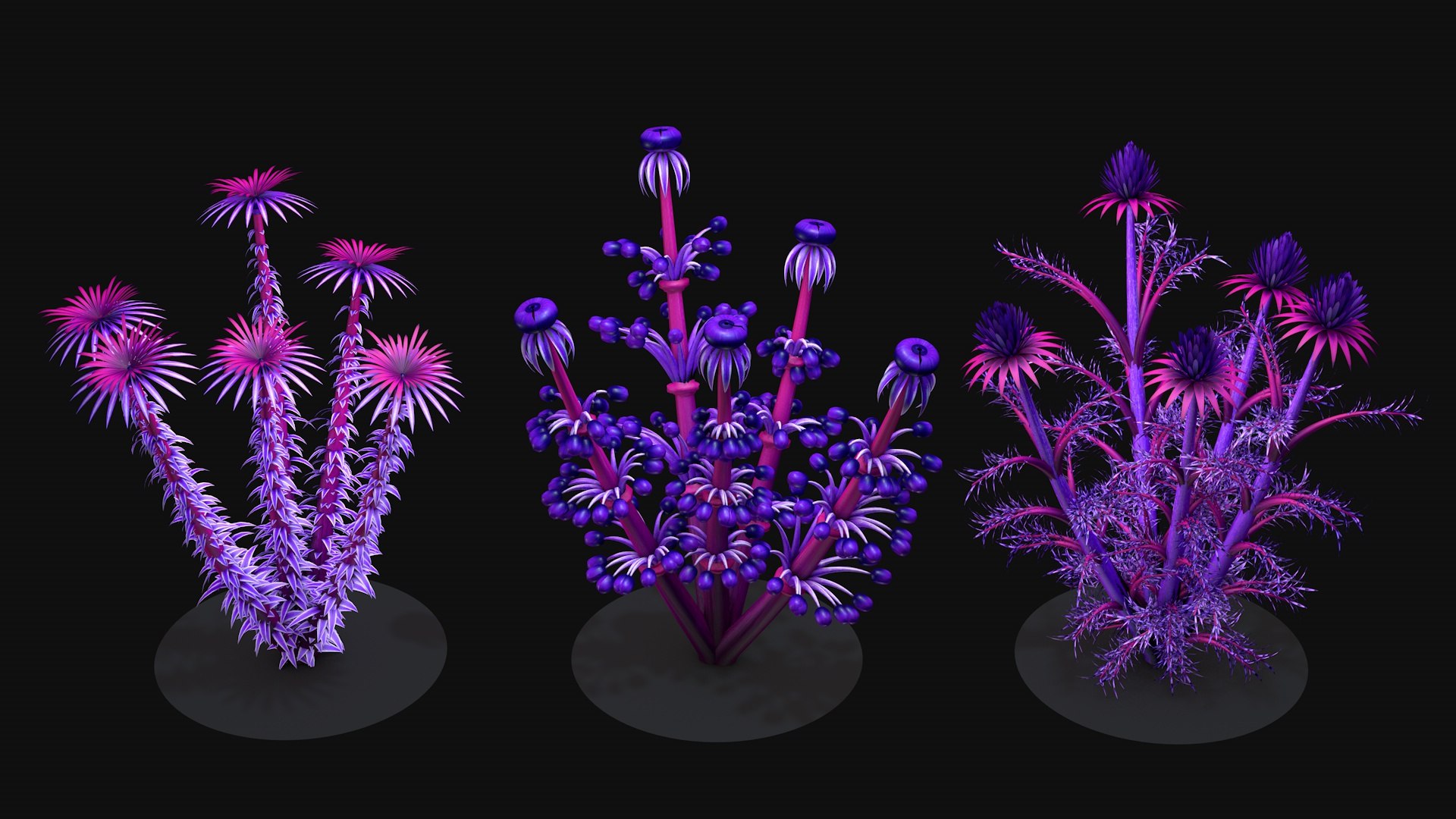 Alien Plants Flowers R3 3D Model - TurboSquid 2362946