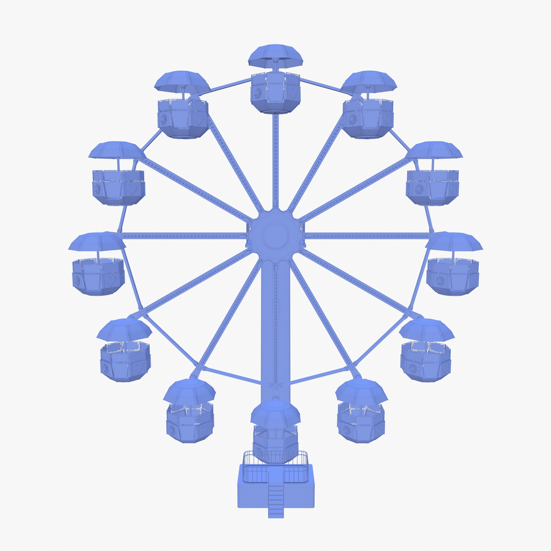 Animated Ferris Wheel V2 3D Model - TurboSquid 2061217