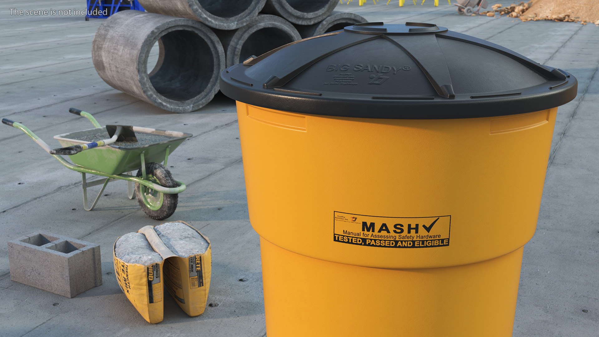 3D Big Sandy Large Sand Barrel - TurboSquid 2226155