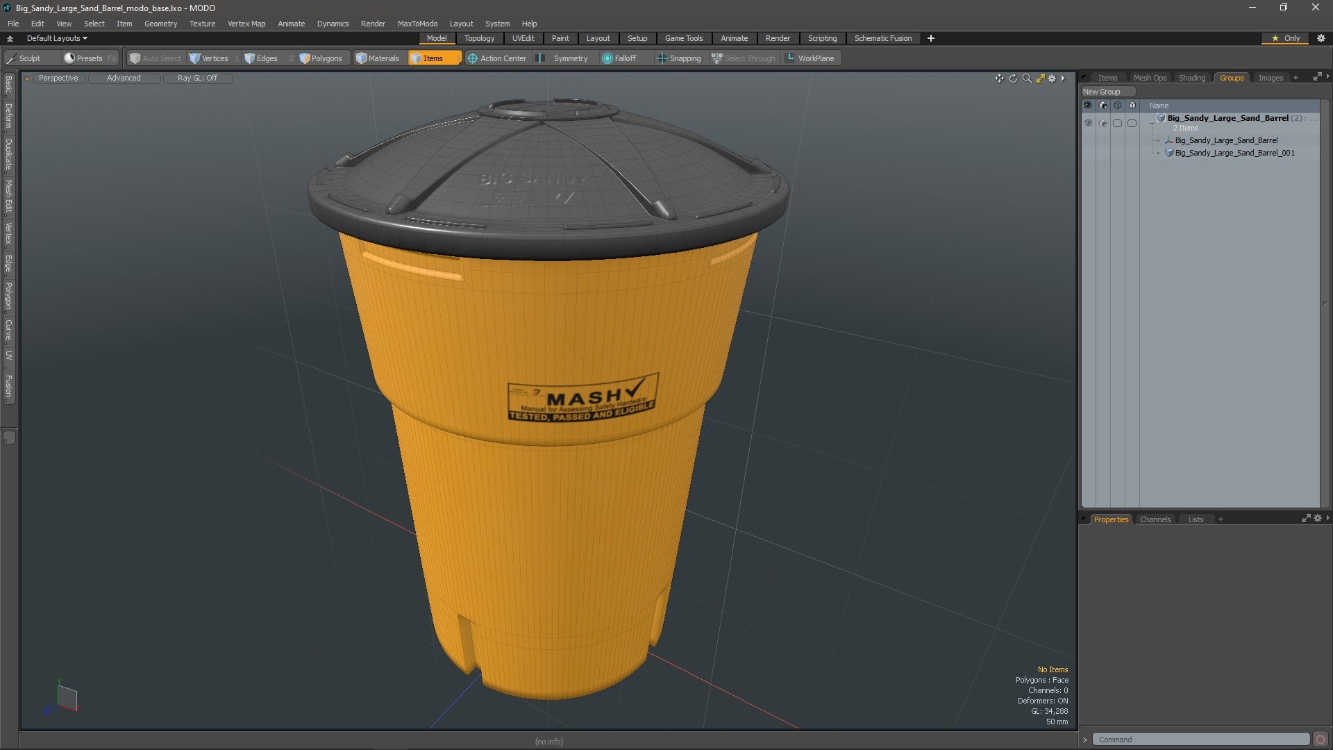 3D Big Sandy Large Sand Barrel - TurboSquid 2226155