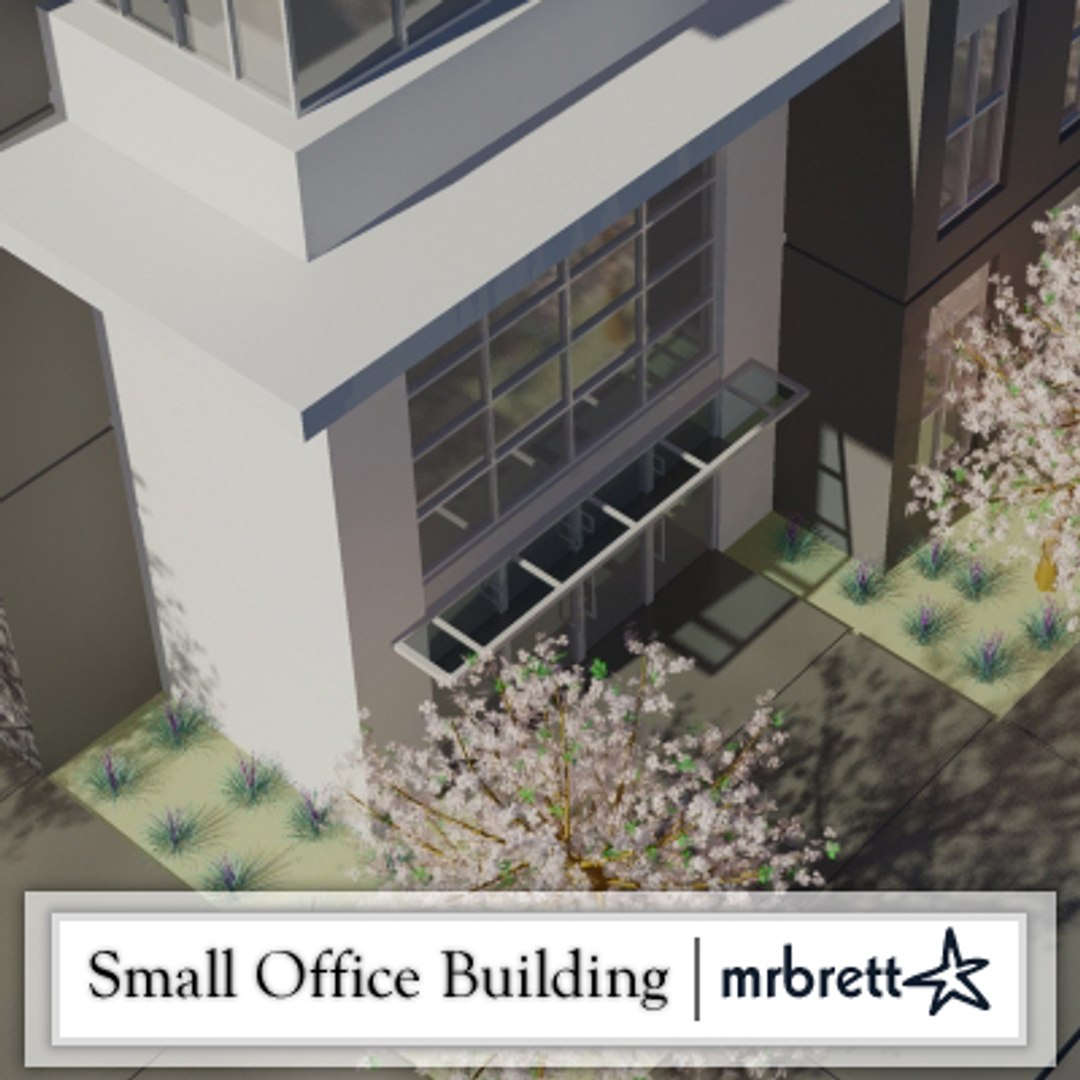 Small 3 Floor Office Building 3d Model