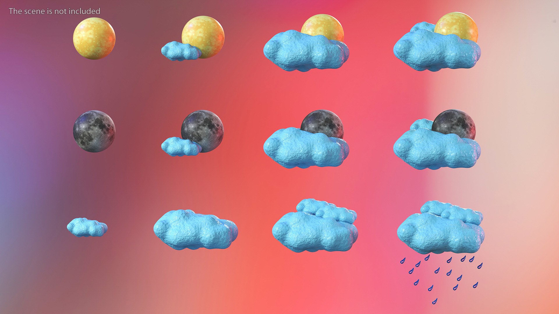 Weather Symbols 3D Model - TurboSquid 2070447