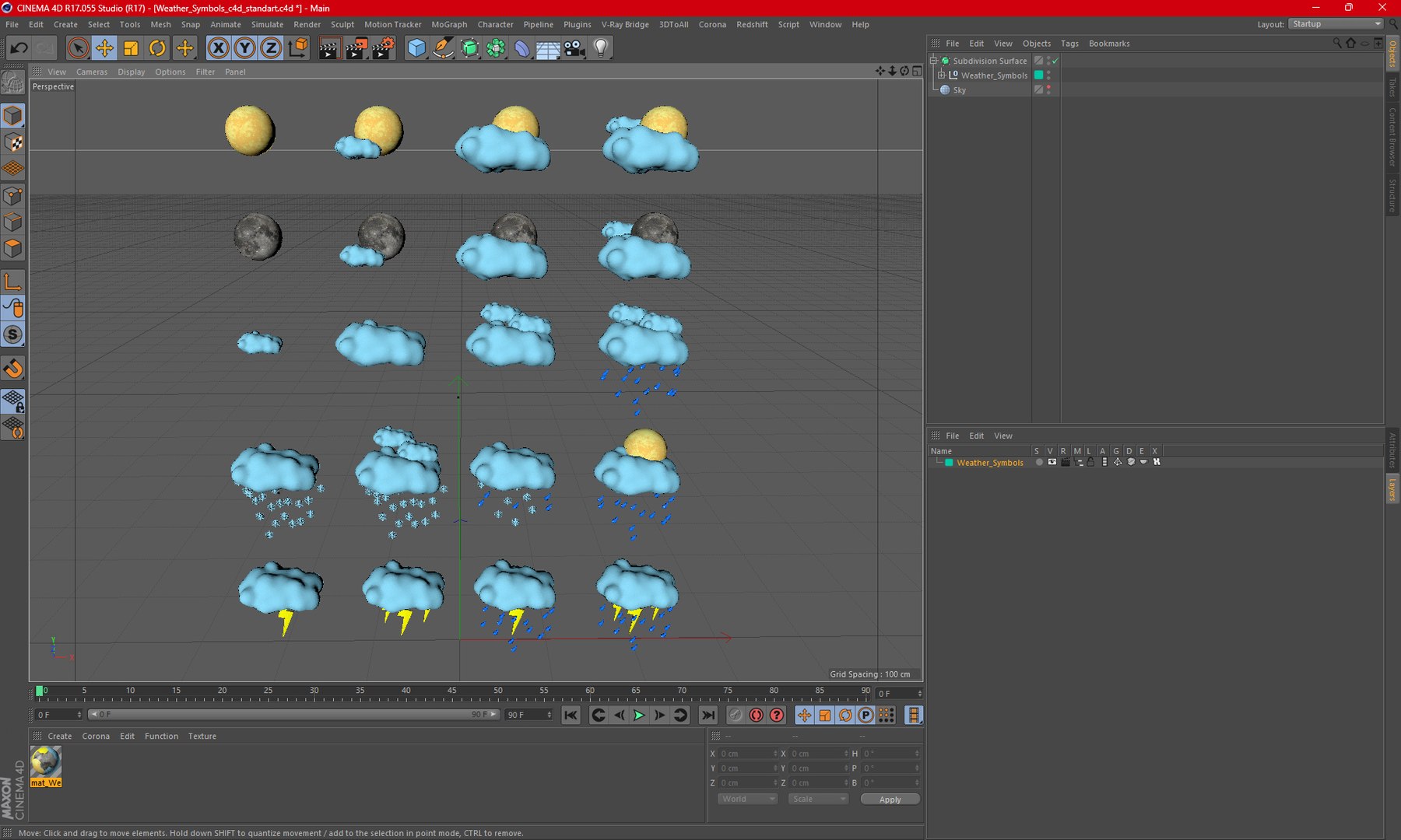 Weather Symbols 3D model - TurboSquid 2070447