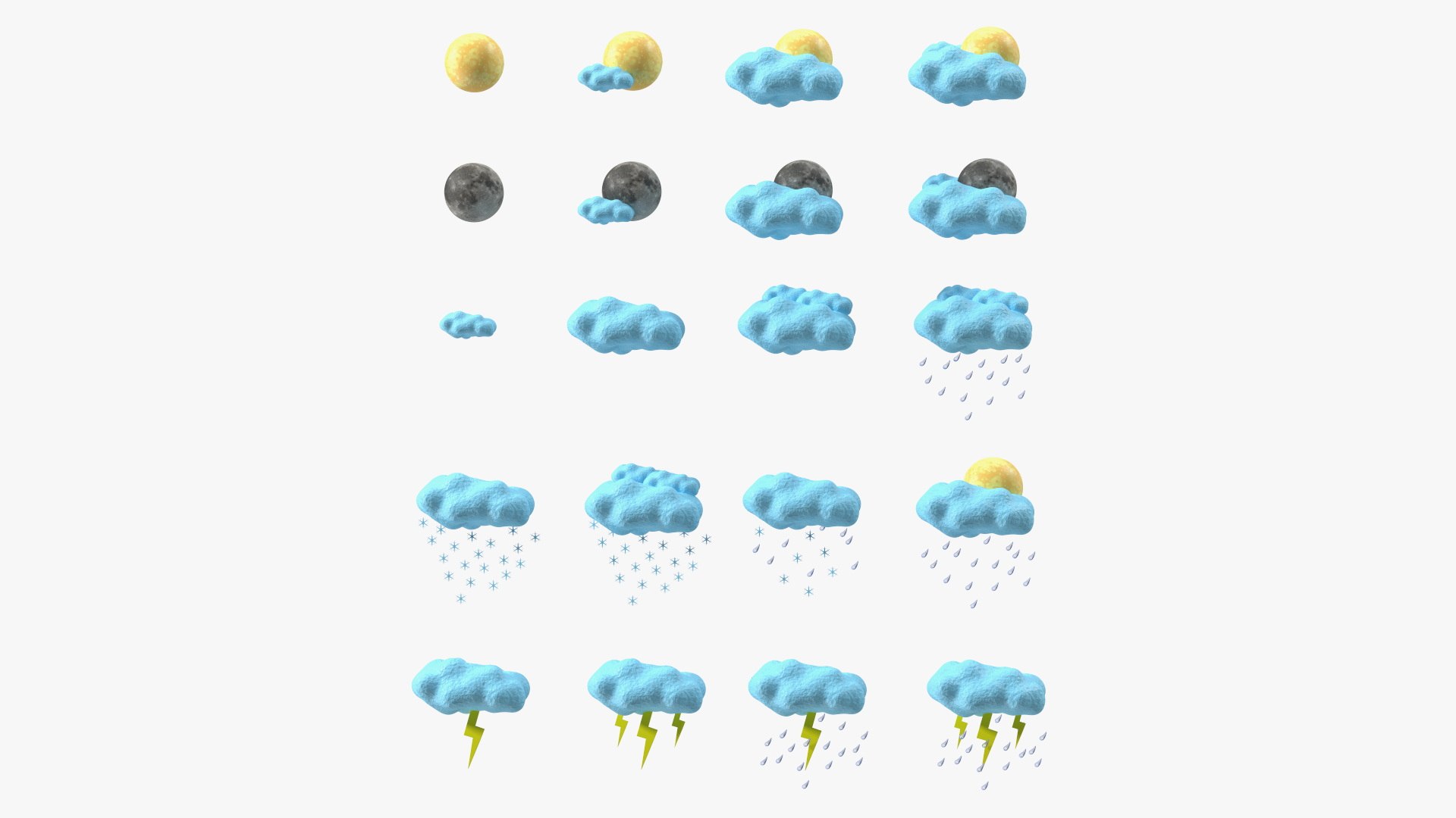 Weather Symbols 3D Model - TurboSquid 2070447