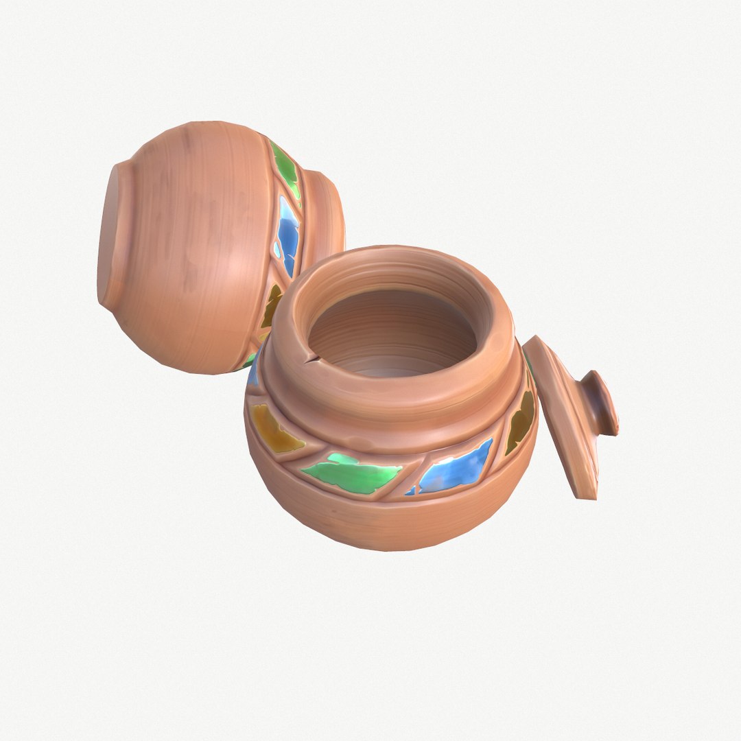 Stylized Small Pot 3D Model - TurboSquid 1596649