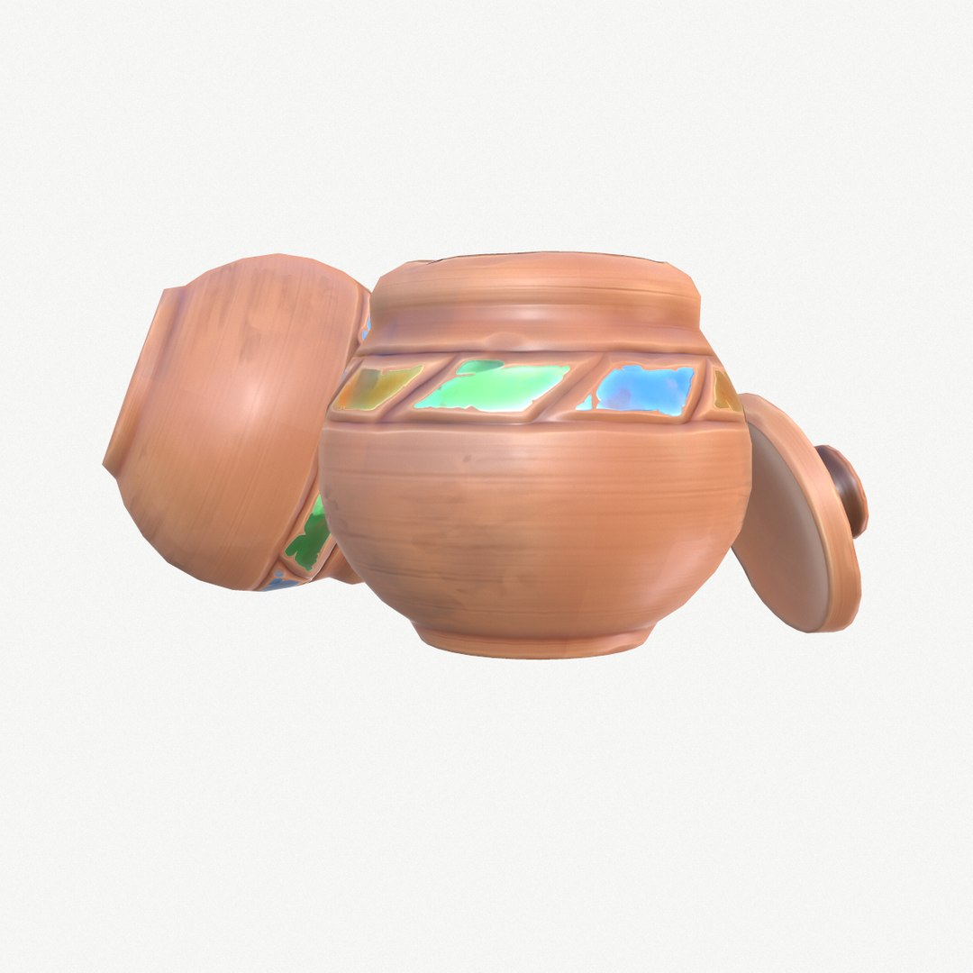 Stylized small pot 3D model - TurboSquid 1596649