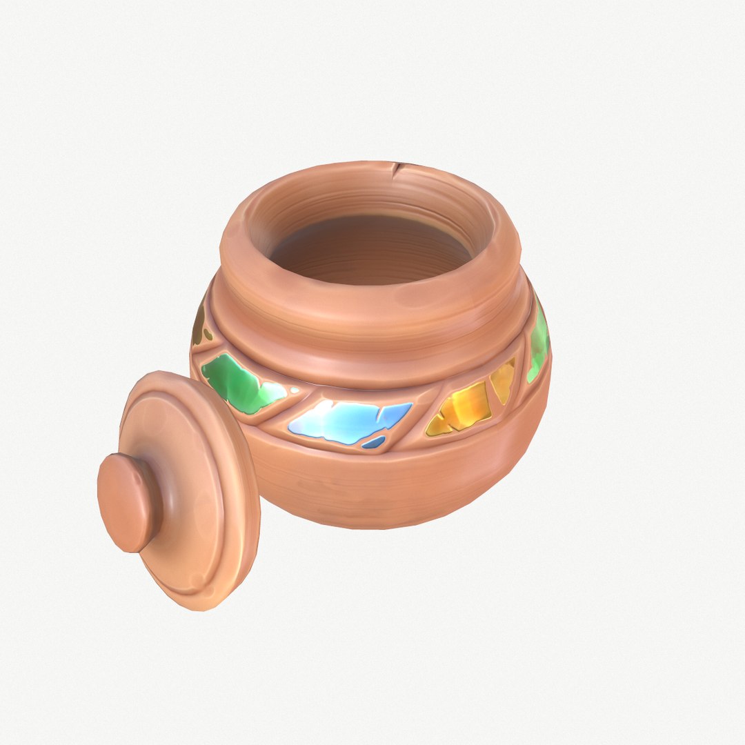 Stylized Small Pot 3D Model - TurboSquid 1596649