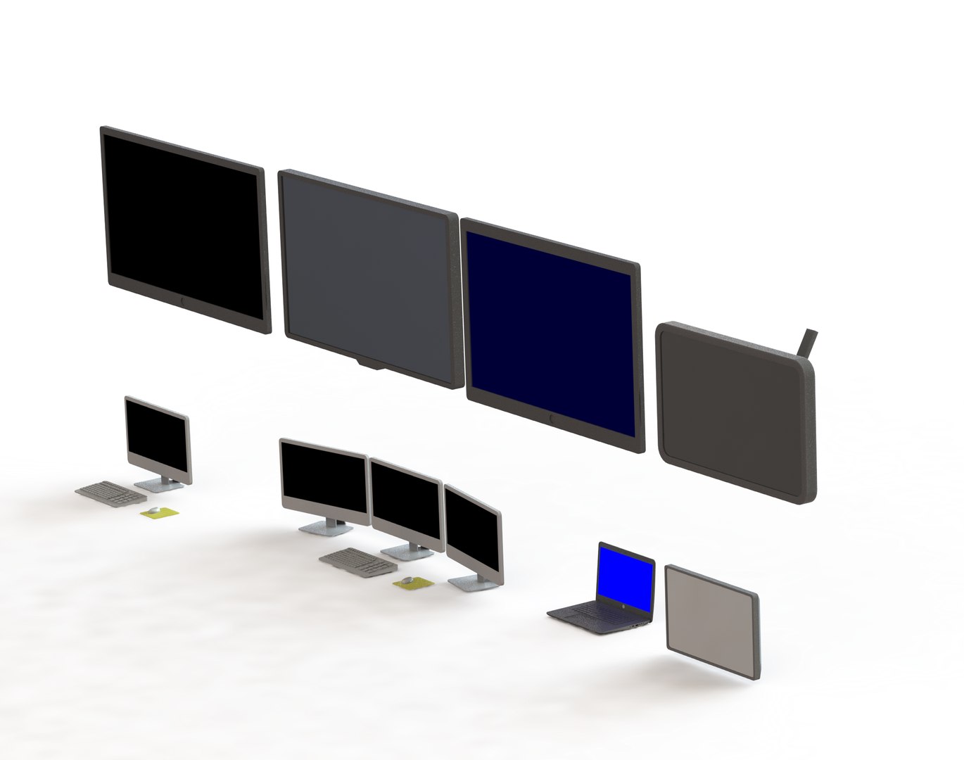 Stock LCD And Monitor Kit 3D - TurboSquid 2116462