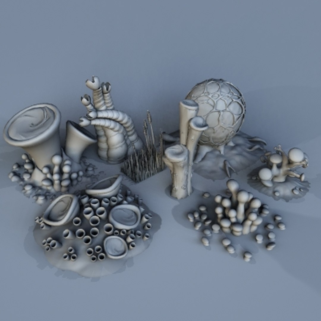 Alien Plants 3d Model