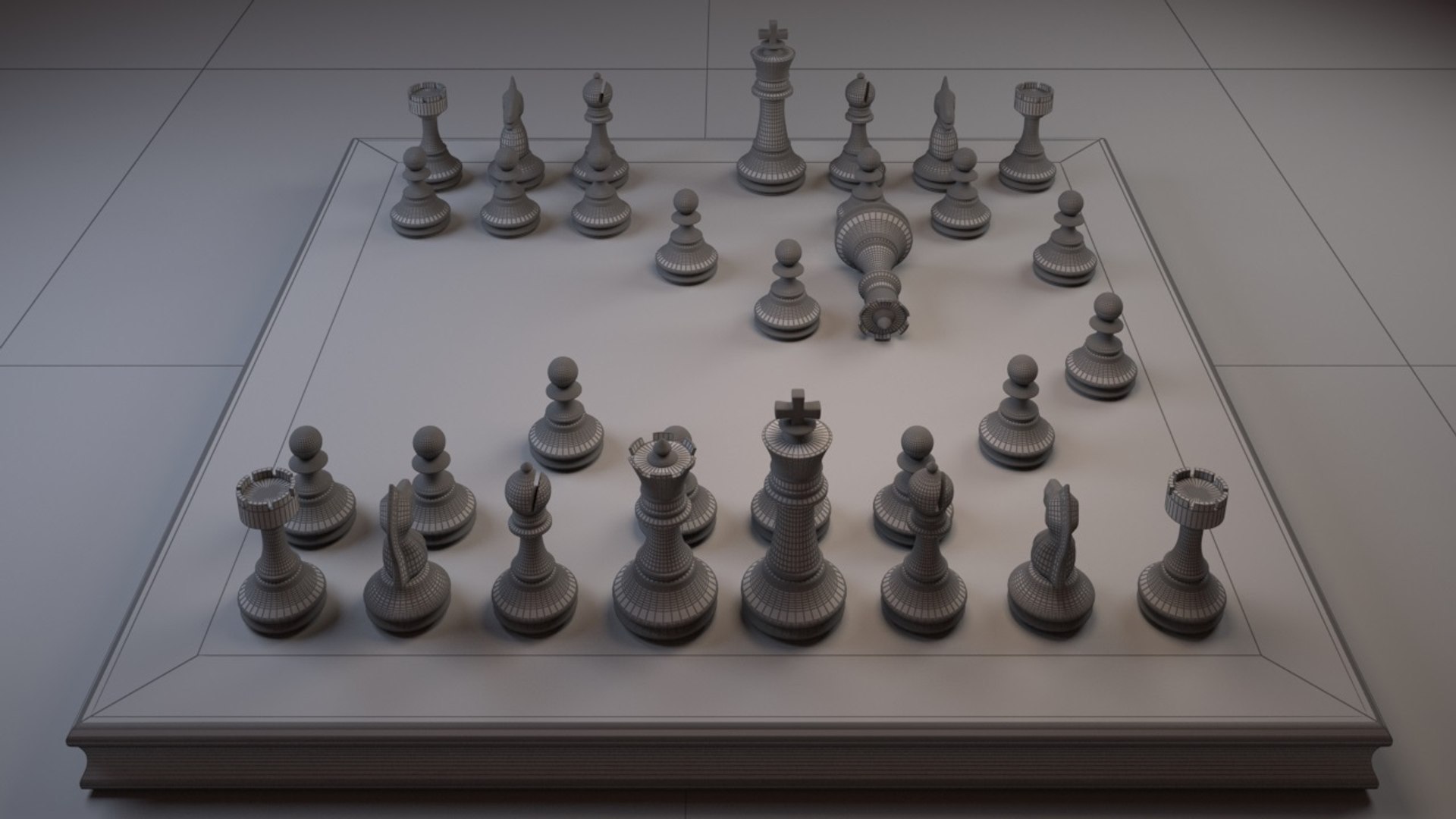 3d Model Chess Set
