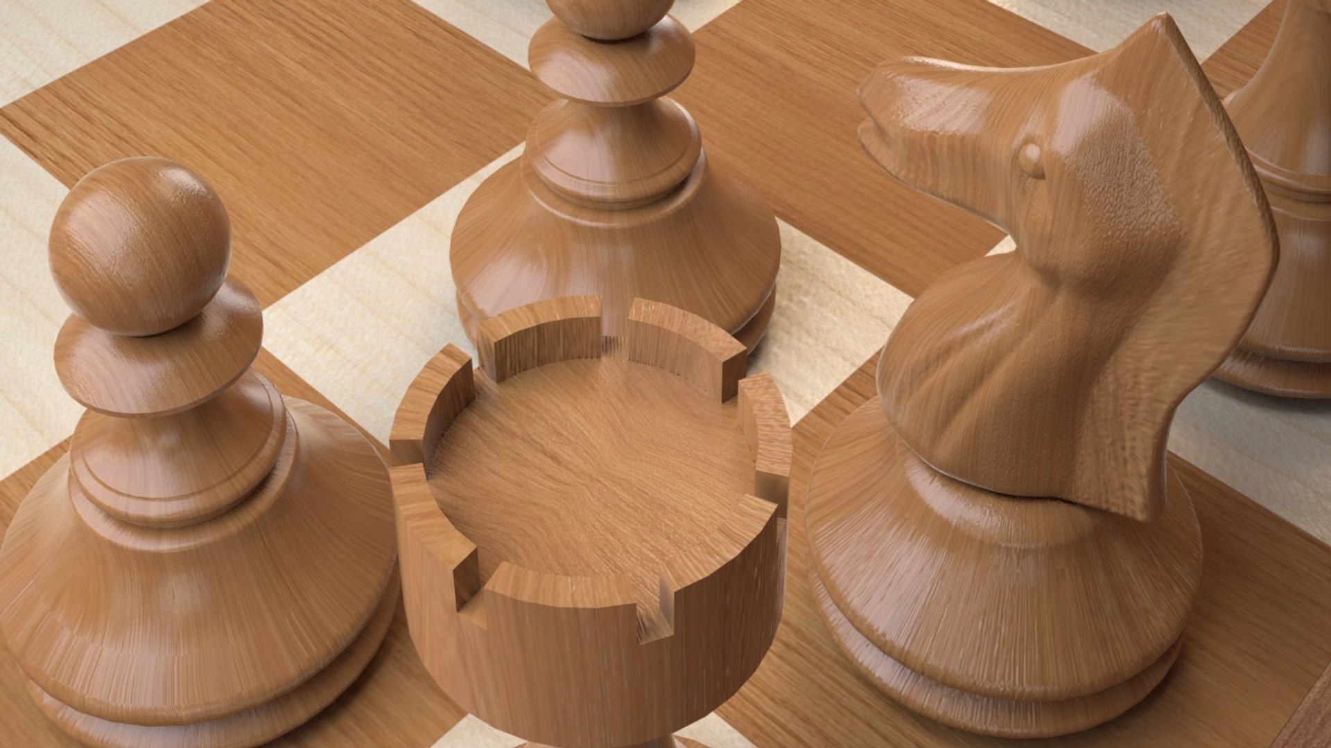 3d Model Chess Set
