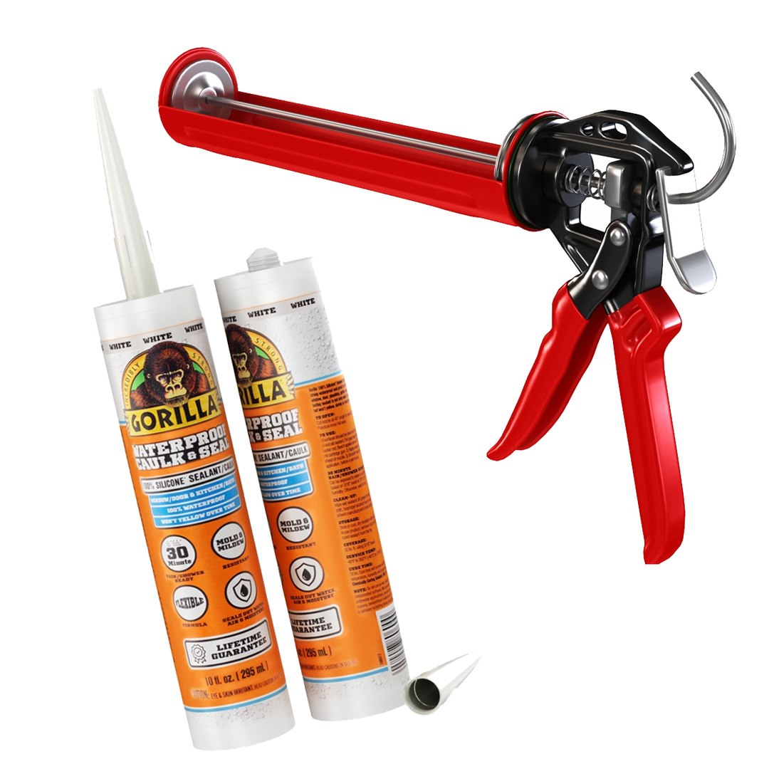 Caulking Gun And Caulk Gorilla 3D Model - TurboSquid 2274064