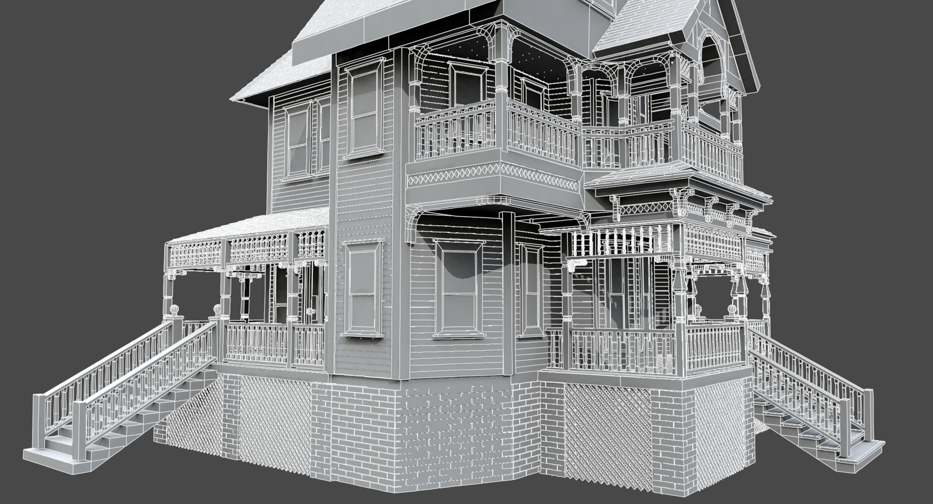 3d model victorian house