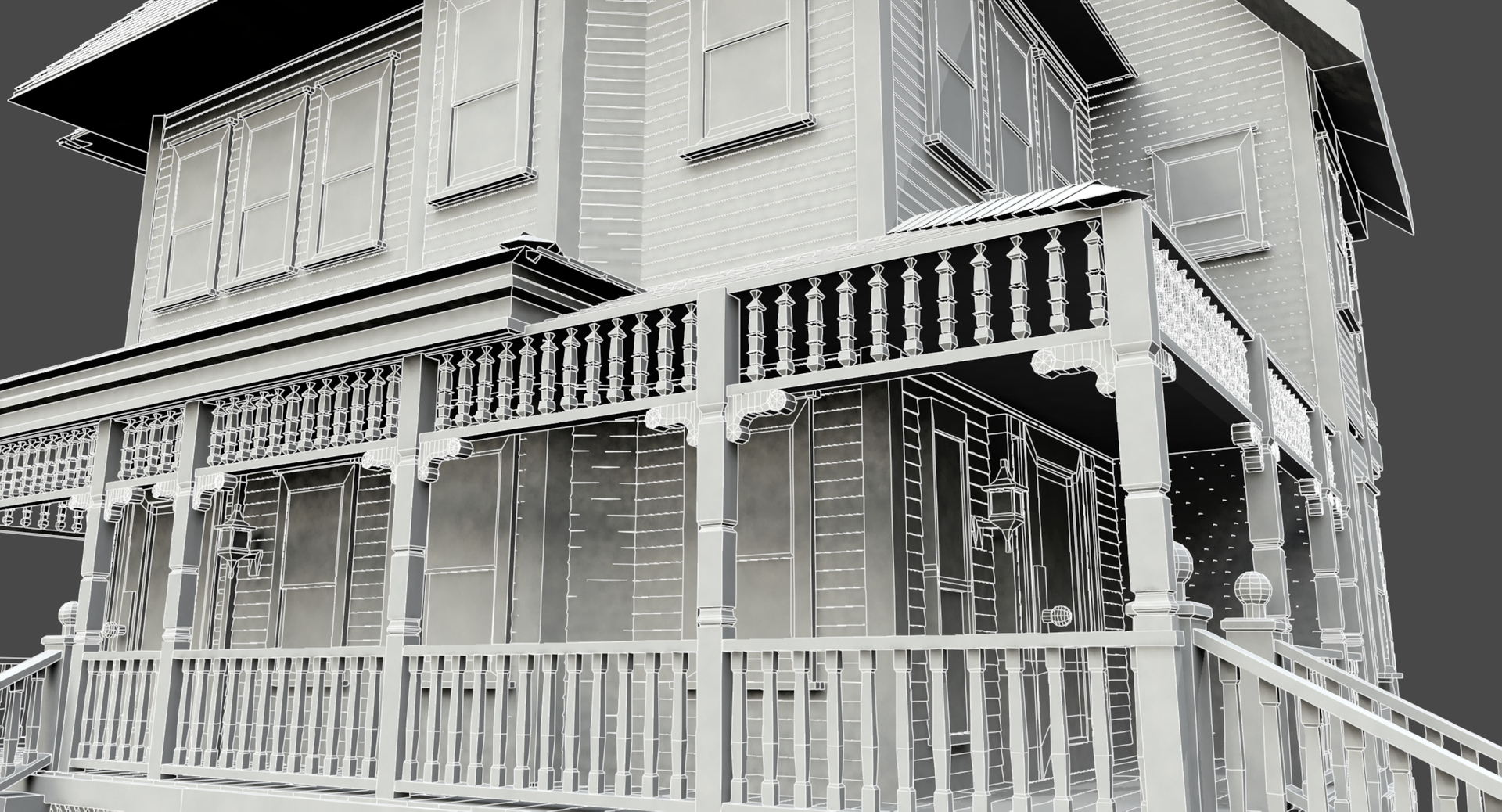 3d model victorian house