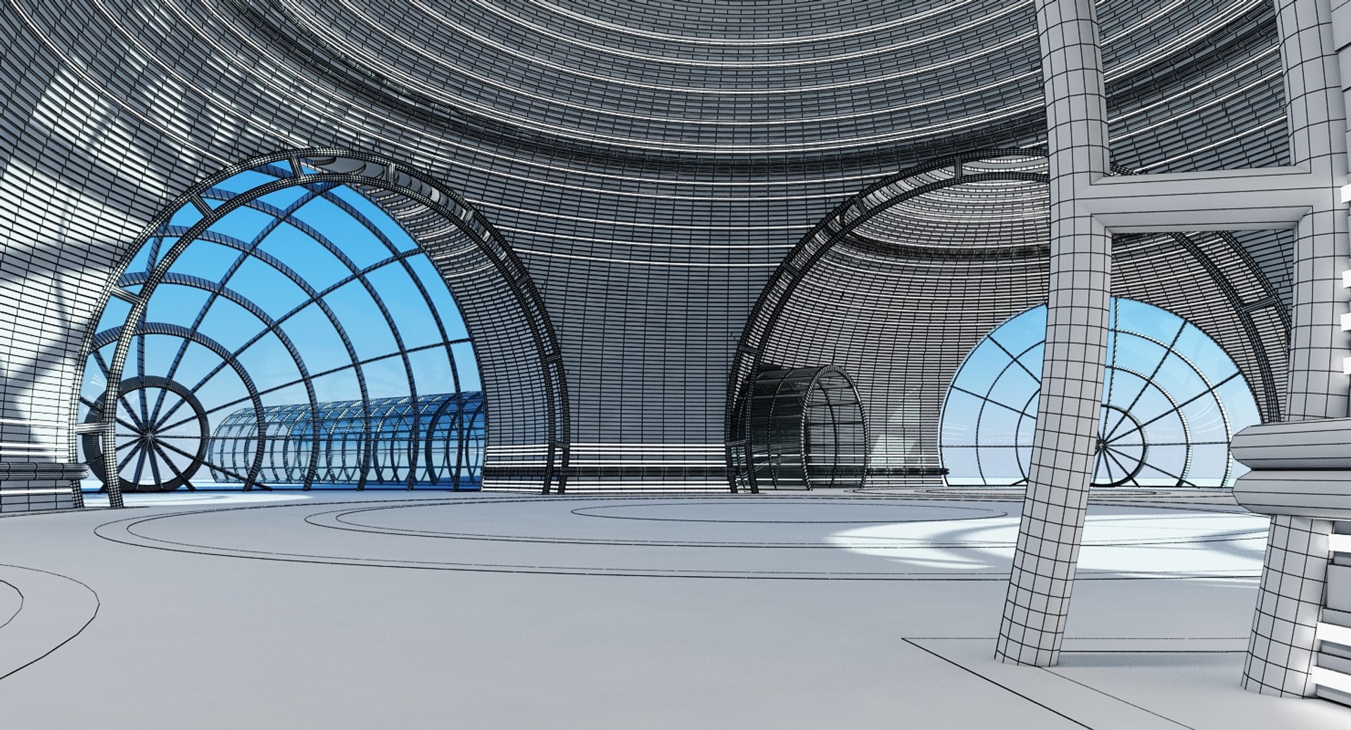 Large Architectural Interior Structure Max