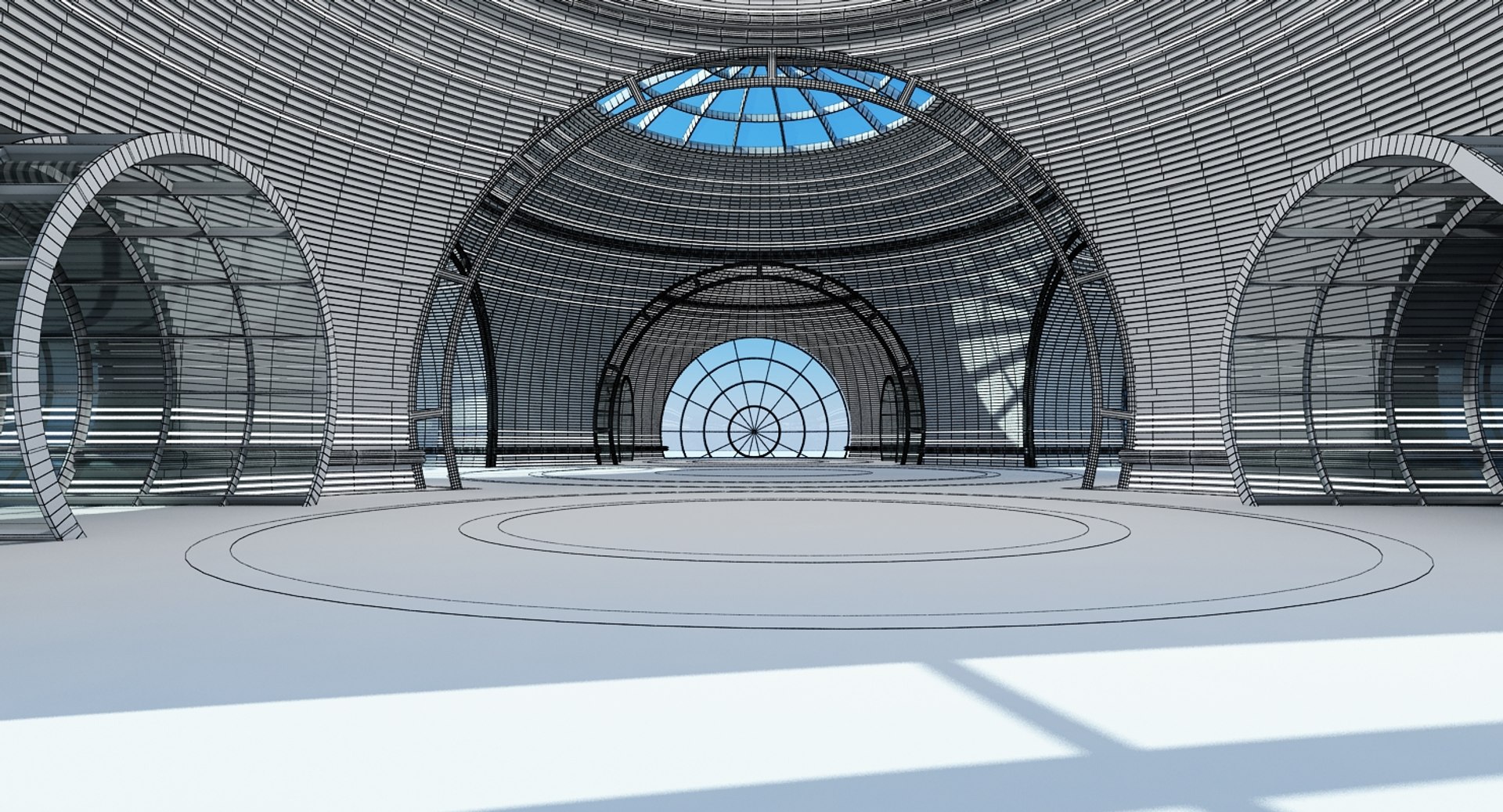 Large Architectural Interior Structure Max